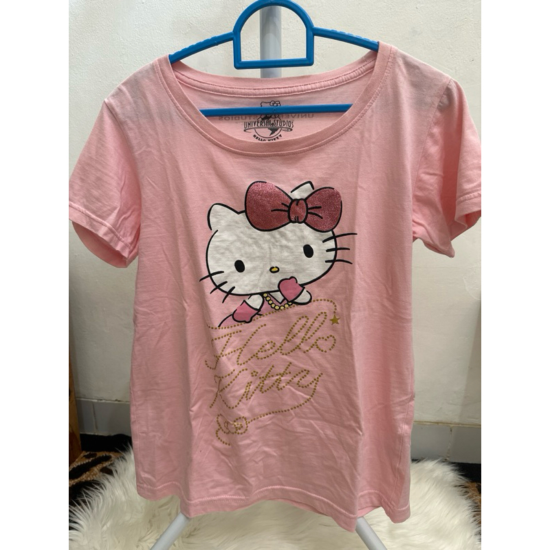 Preloved women's pink hello kitty t-shirt top | Shopee Philippines