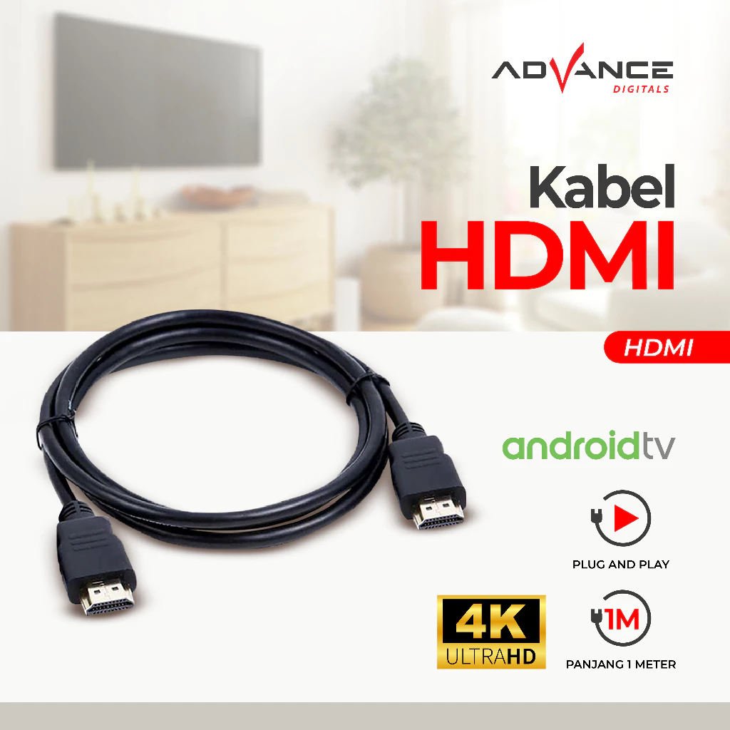 Advance HDMI To HDMI Cable Support Set Top Box / Play Station / Laptop / Monitor | Shopee ...