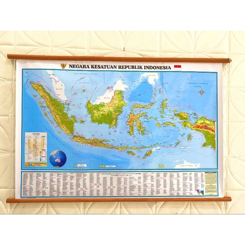 Latest Frame Map of the Republic of Indonesia / Indonesia 38 Provinces ...