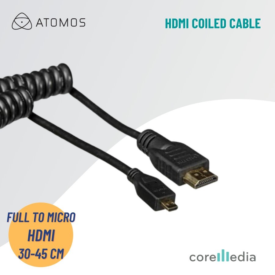 Atomos Full HDMI to Micro HDMI Coiled Cable (30cm - 45cm) | Shopee Philippines