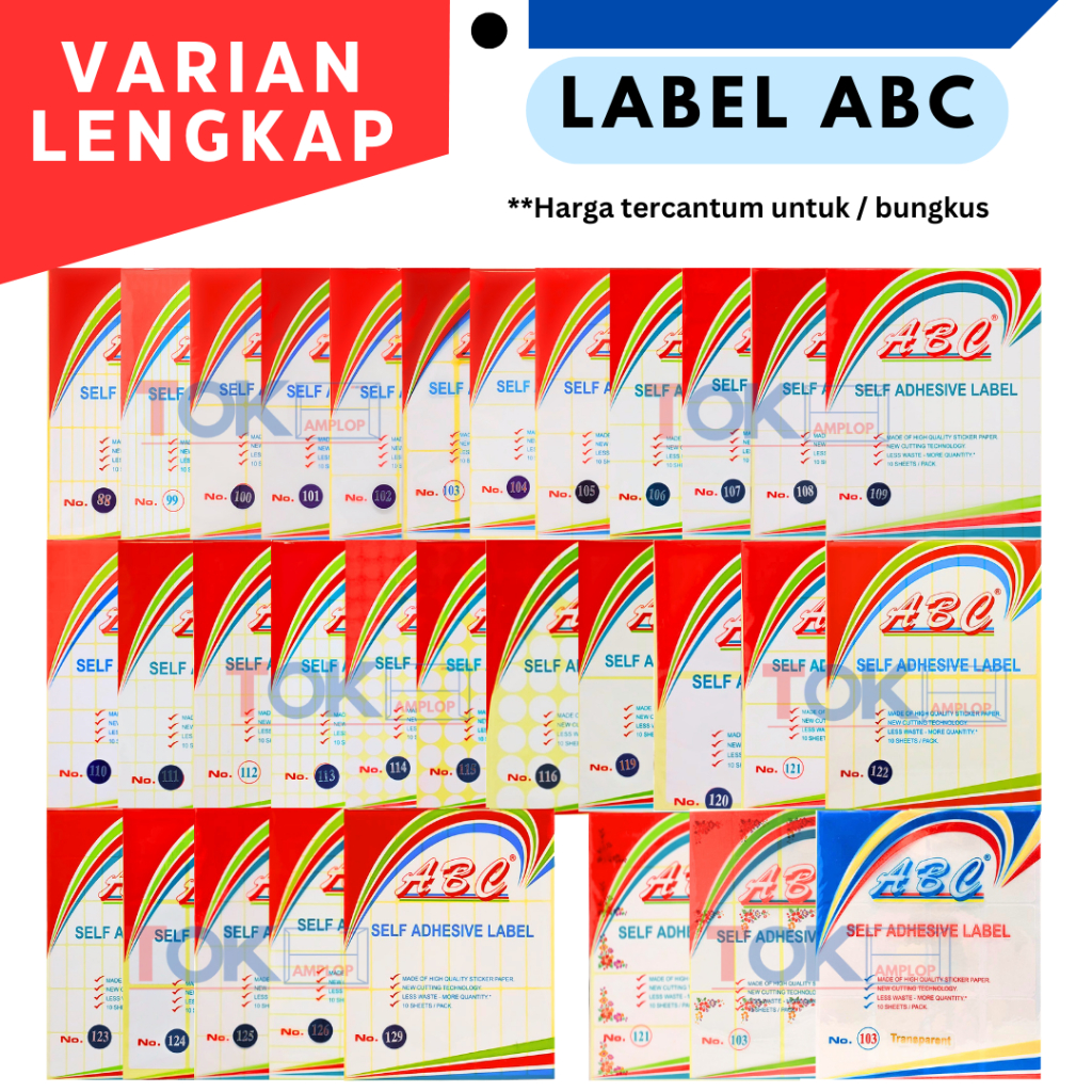 ABC Label Stickers Complete Variants / Invitation Stickers | Shopee ...
