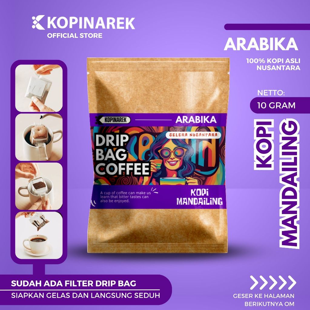 HITAM Coffee Dripbag Coffee Sachet Arabica Mandailing Premium Original ...