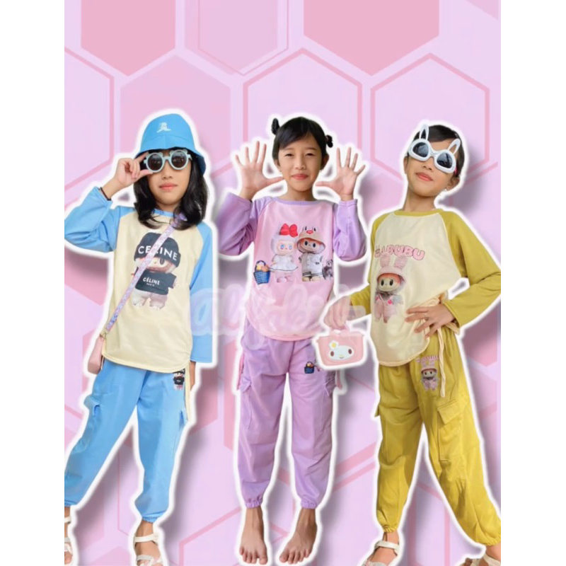 Labubu - CHILDREN'S LABUBU CLOTHES SET DRAWING MODEL CARGO JOGER ...