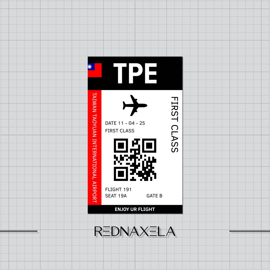 Vinyl Airplane Ticket TPE Travel Suitcase Sticker | Shopee Philippines