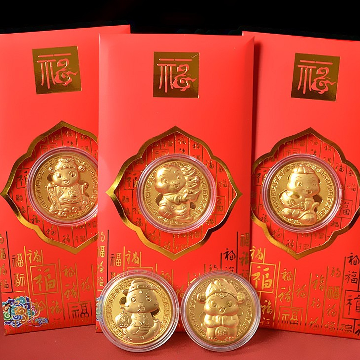 Chinese New Year gold coin angpao snake angpao gold coin angpao ...