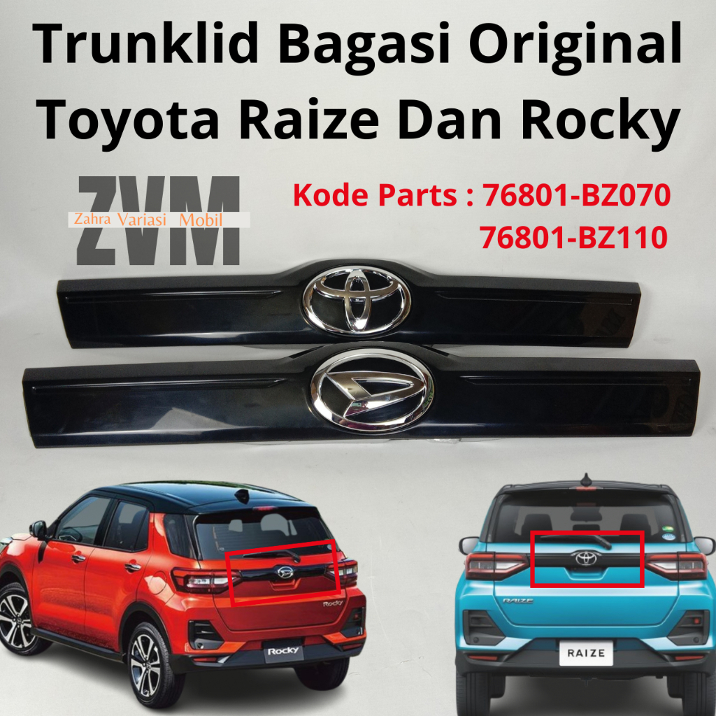 Original TOYOTA RAIZE and ROCKY/GARNISH BACKDOOR OUTSIDE Trunklid ...