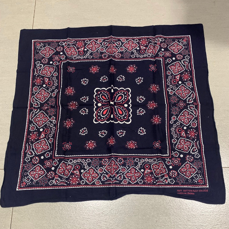 Paisley Black Fast Color Bandana Made in Japan Vintage | Shopee Philippines