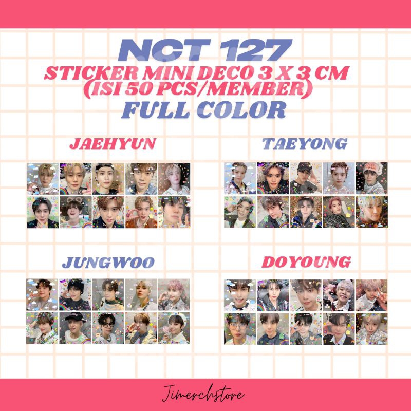 Nct 127 Mini Deco Mail Sticker FULL COLOR Contains 50 pcs | Shopee ...