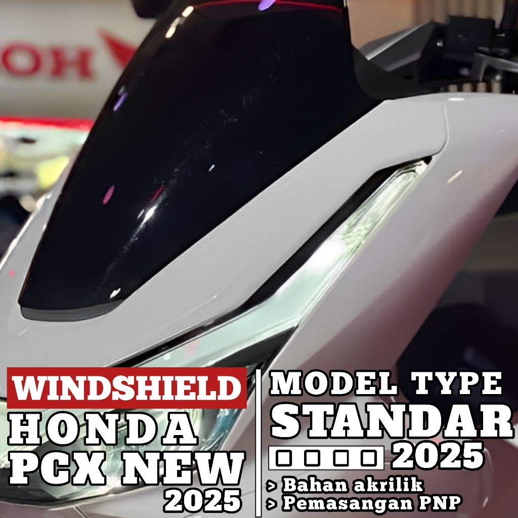 Visor WINDSHIELD PCX160 2025 Latest Honda PCX 160 2025 visor standard ...