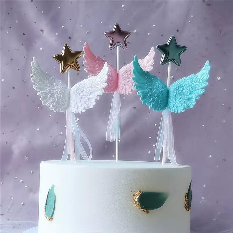 Little Angel Wing Cake Topper/Small Malaikai Wing Cake Topper | Shopee ...