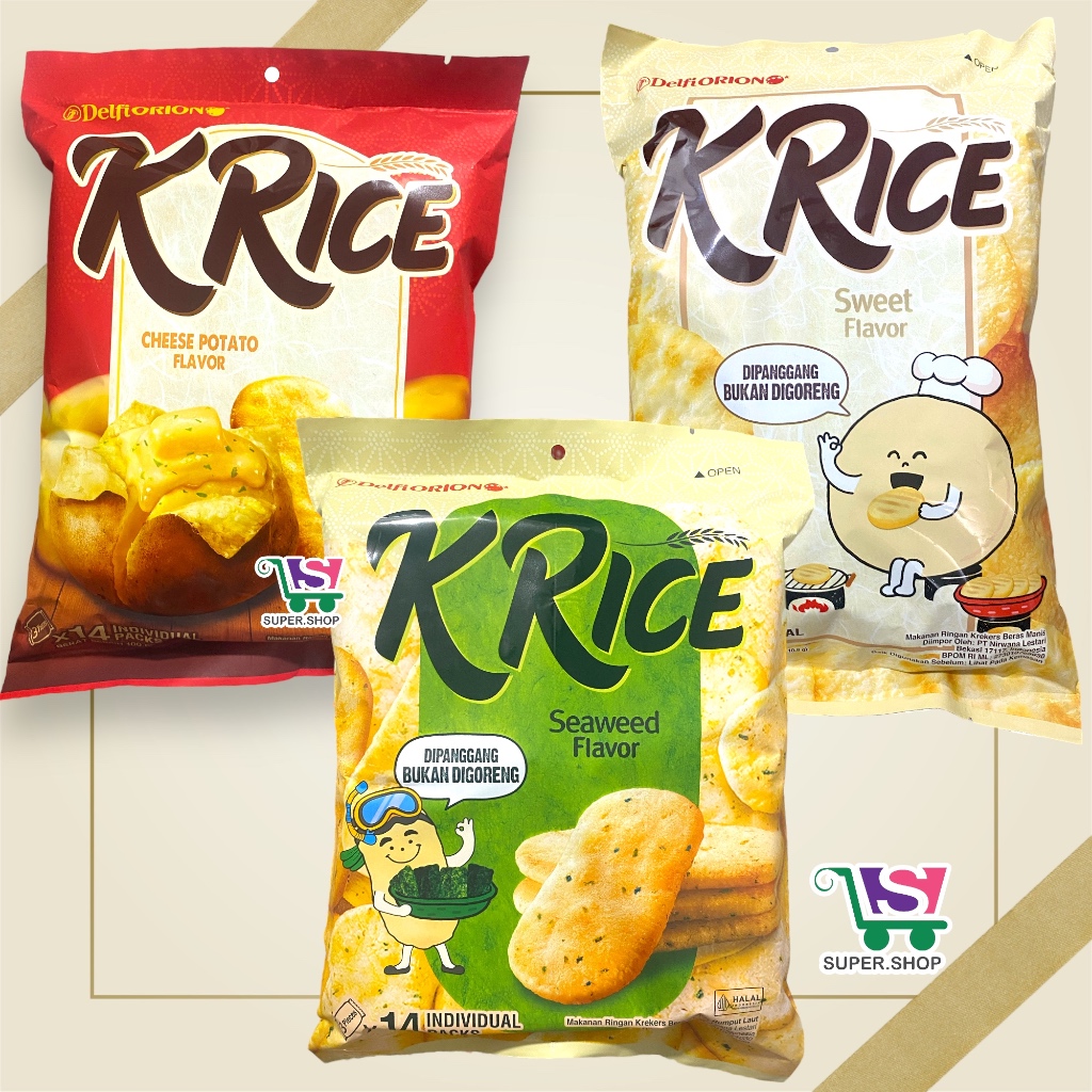 ! Krice Delfi Orion Krekers Rice Cheese / Sweet / Seaweed PACK ...