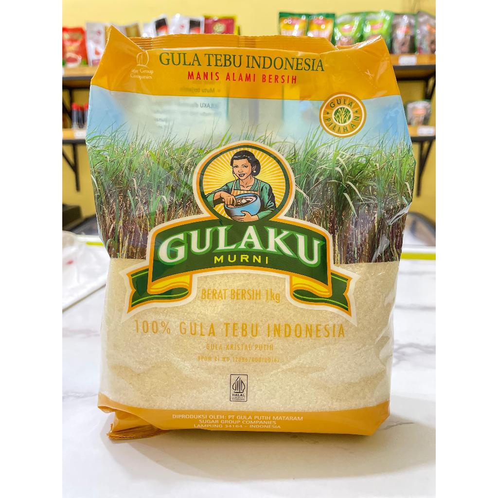 Gulaku Granulated Sugar 1kg I From original Indonesian sugar cane sugar ...