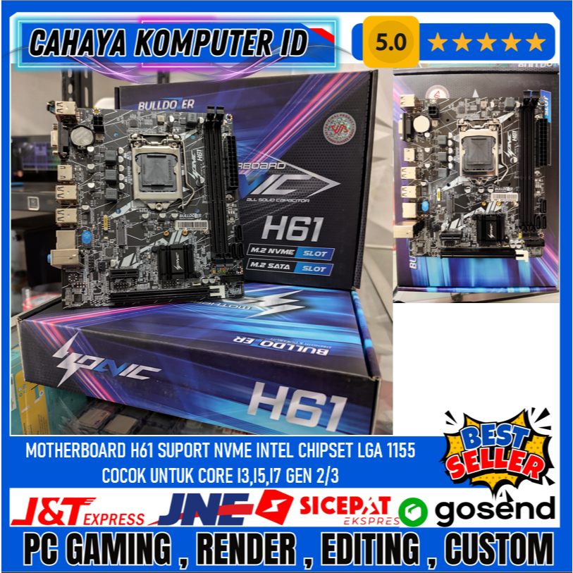 Motherboard H61 LGA 1155 DDR3 H61 Mainboard Support Nvme | Shopee Philippines