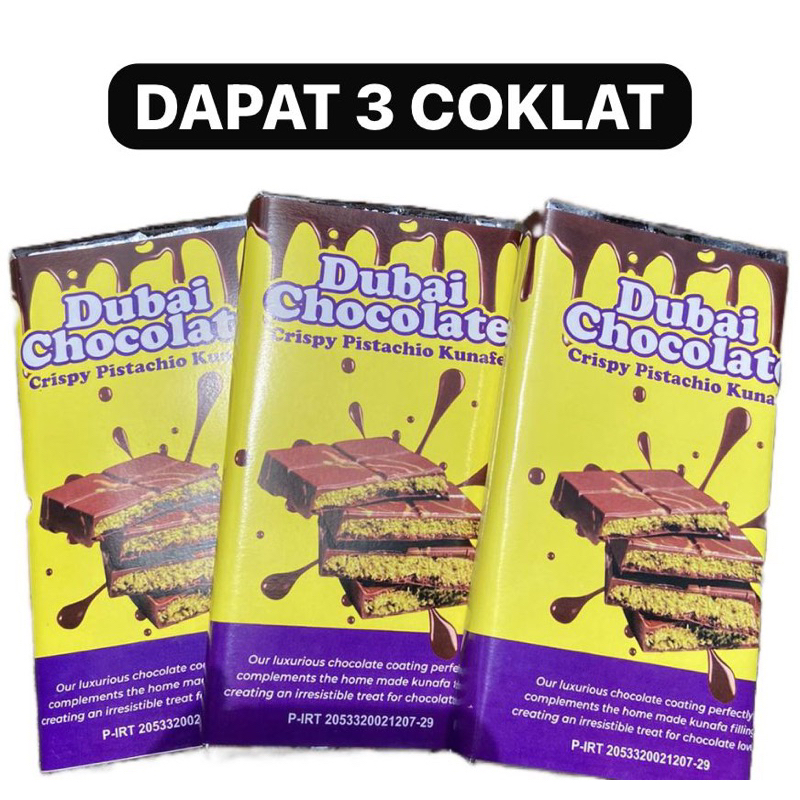 SAVING PACKAGE GET 3 CHOCOLATE DUBAI KUNAFA PISTACHIO | Shopee Philippines