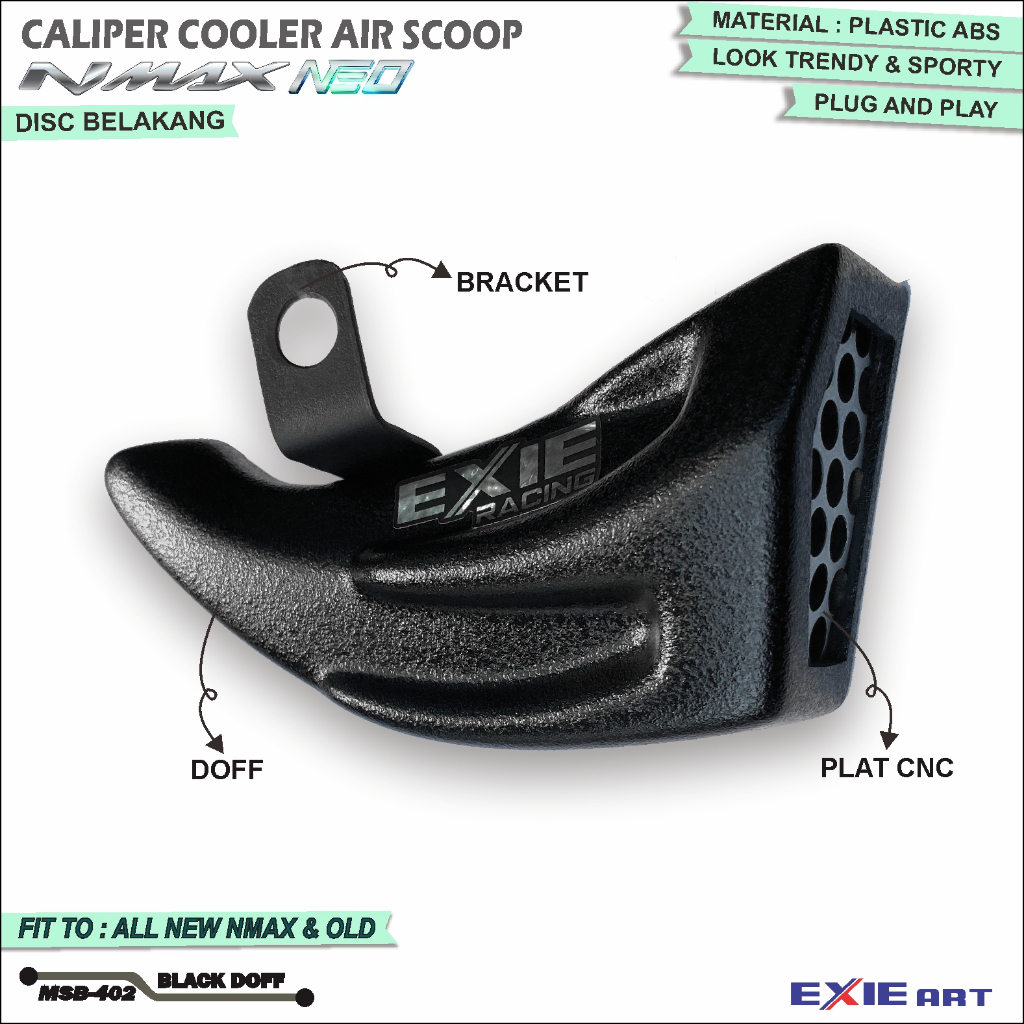 Rear Caliper Cooler Nmax NEO / Neo S - Air Scoop Yamaha Nmax New Exie ...