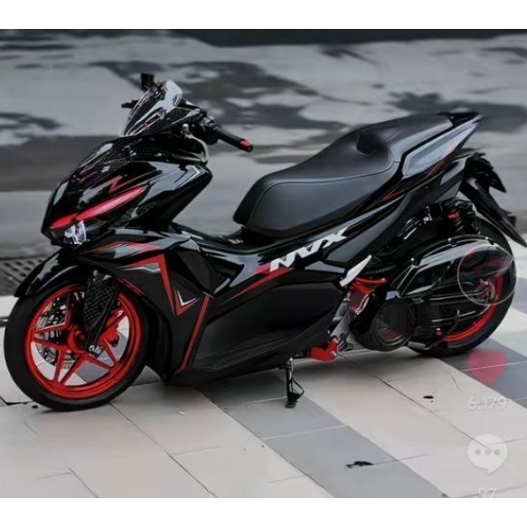 TRANSPARENT STRIPING AEROX NEW 155 ALL NEW CONNECTED 2021-2024 BLACK ...