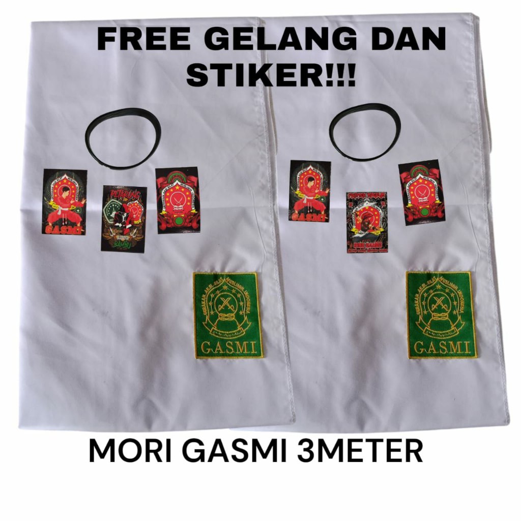 Gasmi SELENDANG / GASMI SILAT PENCAK BELT / MORI GASMI 3METER FREE BRACELET AND STICKERS ...
