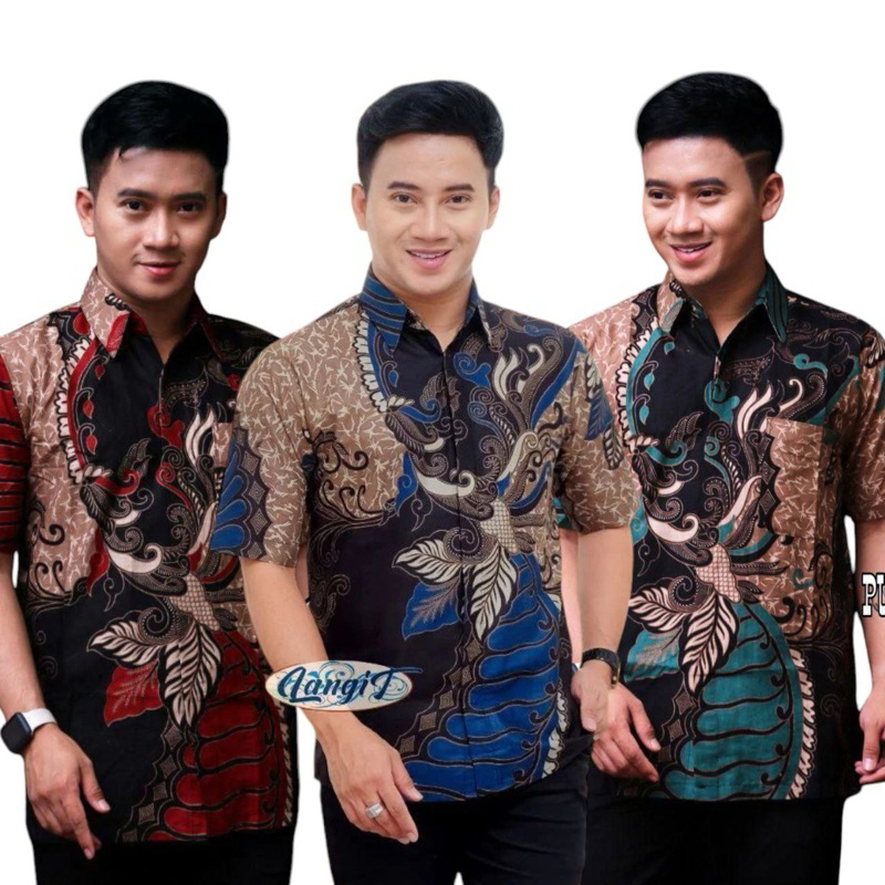 Premium Short Sleeve Men's Batik BATIK AZAMIL HRB026 KERATONAN motif ...