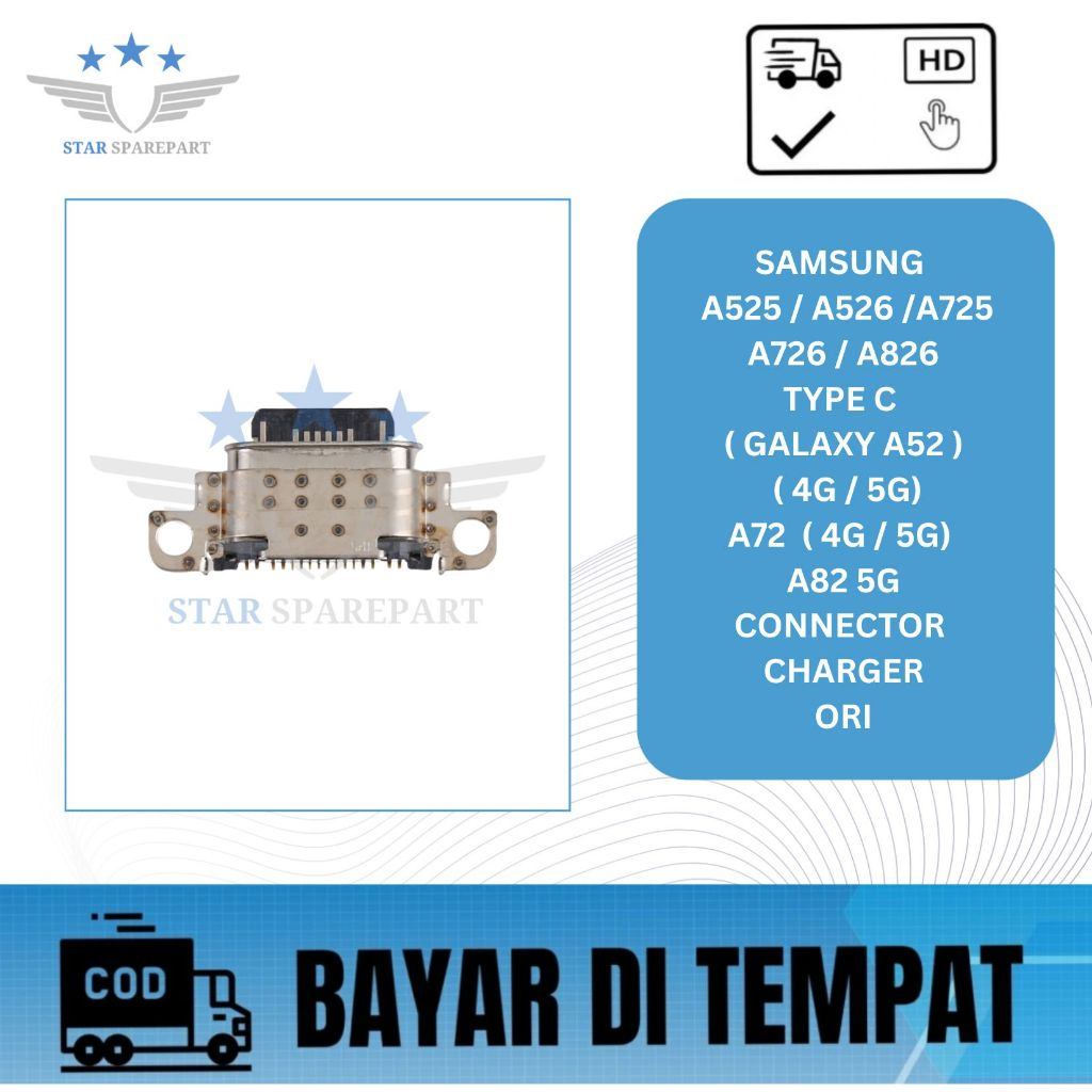 SAMSUNG CHARGER CONNECTOR A525 / A526 / A725 / A726 / A826 TYPE C ORI ( GALAXY A52 (4G / 5G ...