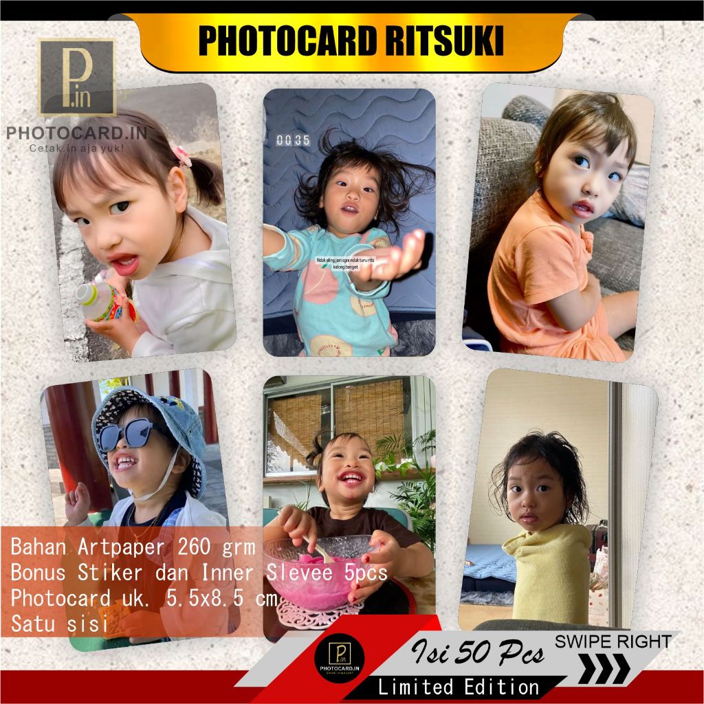 Photocard Ritsuki Contents 50pcs (Free Sticker And Inner (5pcs Series ...