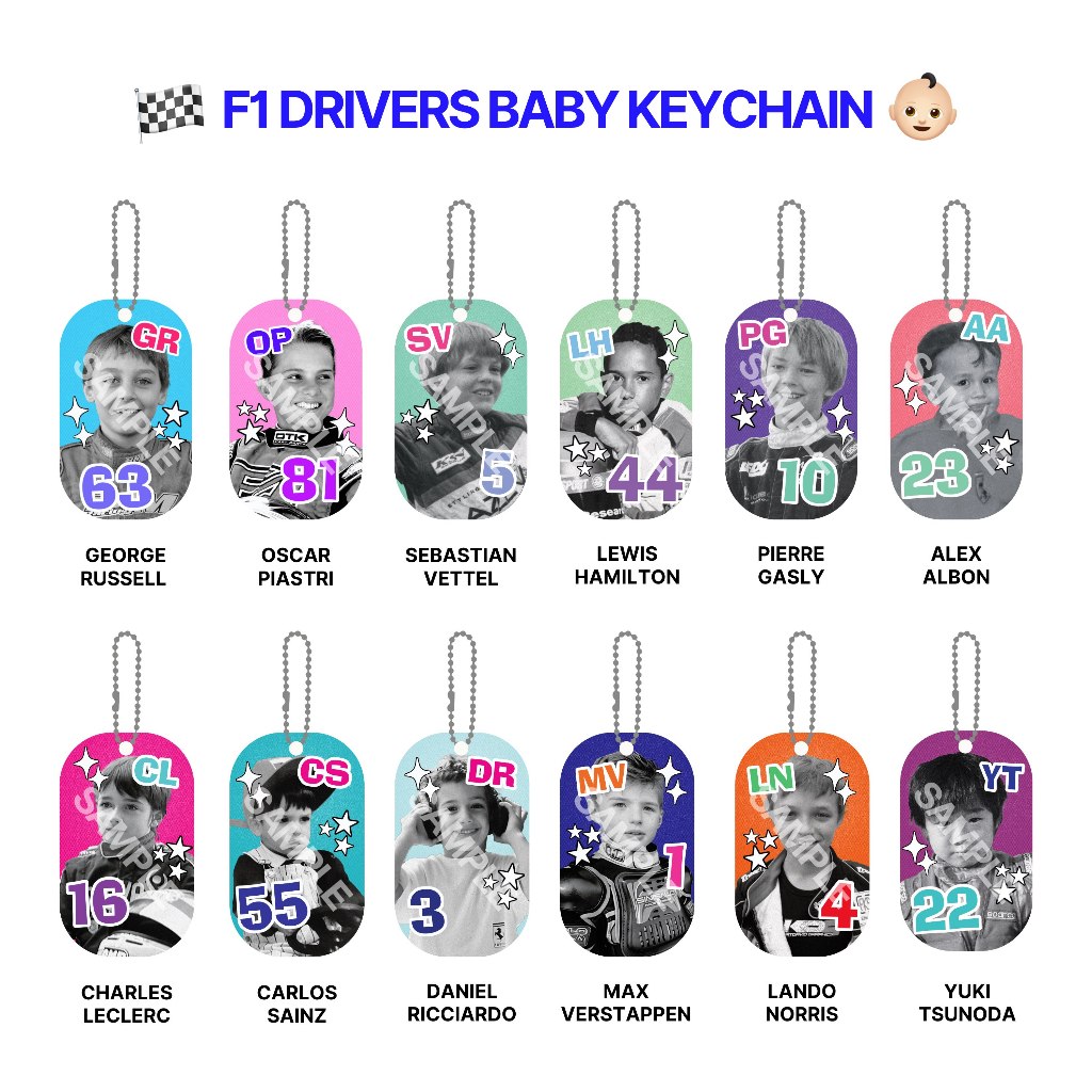 F1 Drivers Baby Keychain | Shopee Philippines