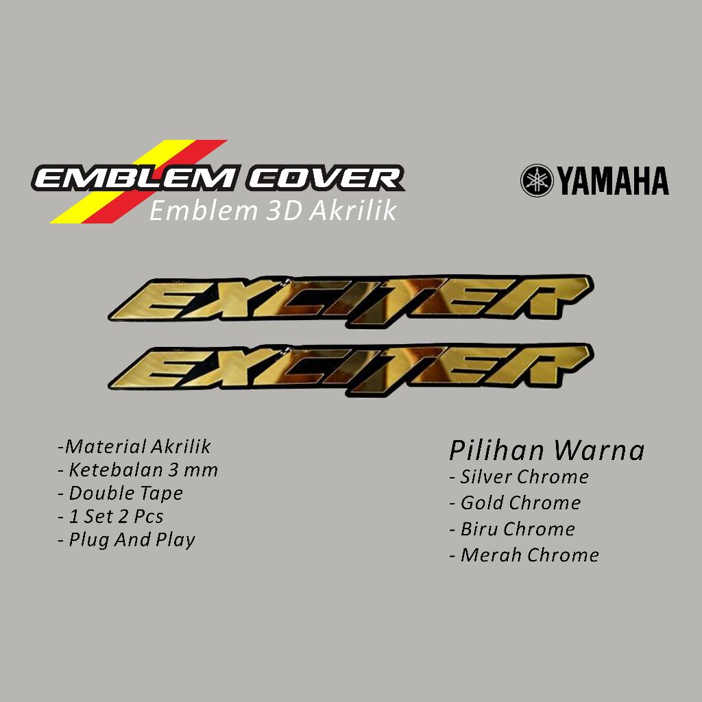Yamaha jupiter mx 3d emblem A Pair Of Acrylic body Stickers yamaha ...