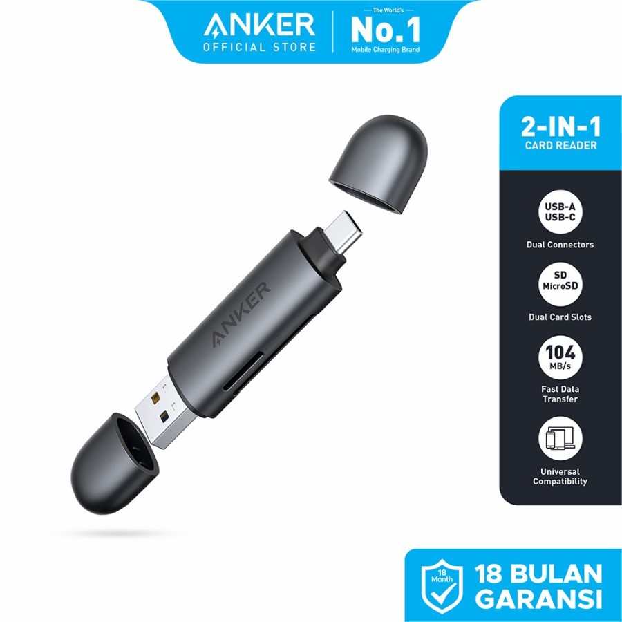 Anker USB C and USB 3.0 SD Card Reader - A8326 - Gray | Shopee Philippines