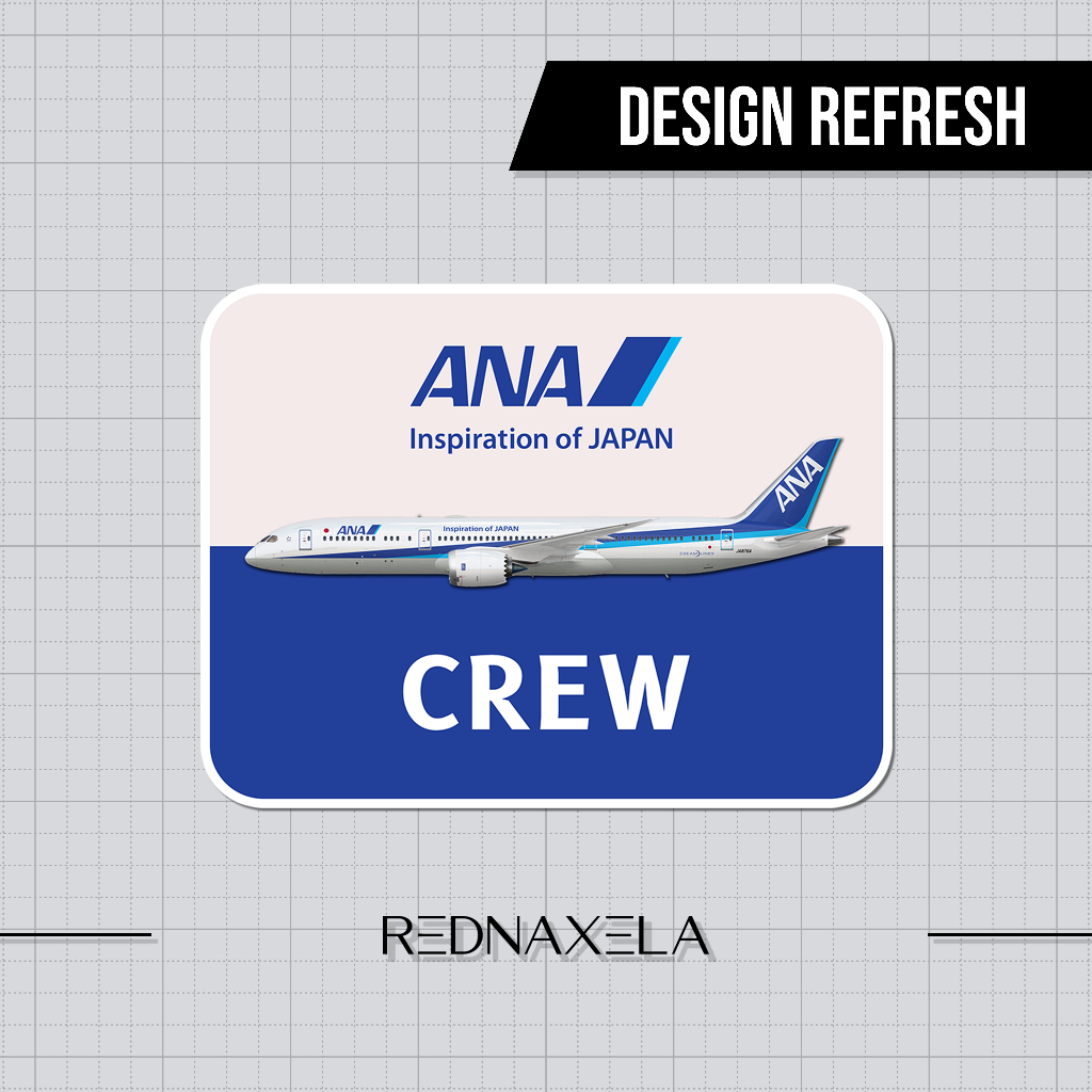 Vinyl Sticker All Nippon Airways ANA Card Model Crew Sign Sticker ...