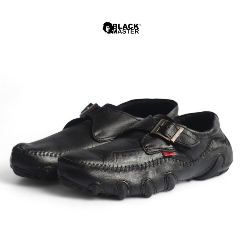 BLACK MASTER SAMORA LEATHER BLACK Men's Casual Slip On Shoes | Shopee ...