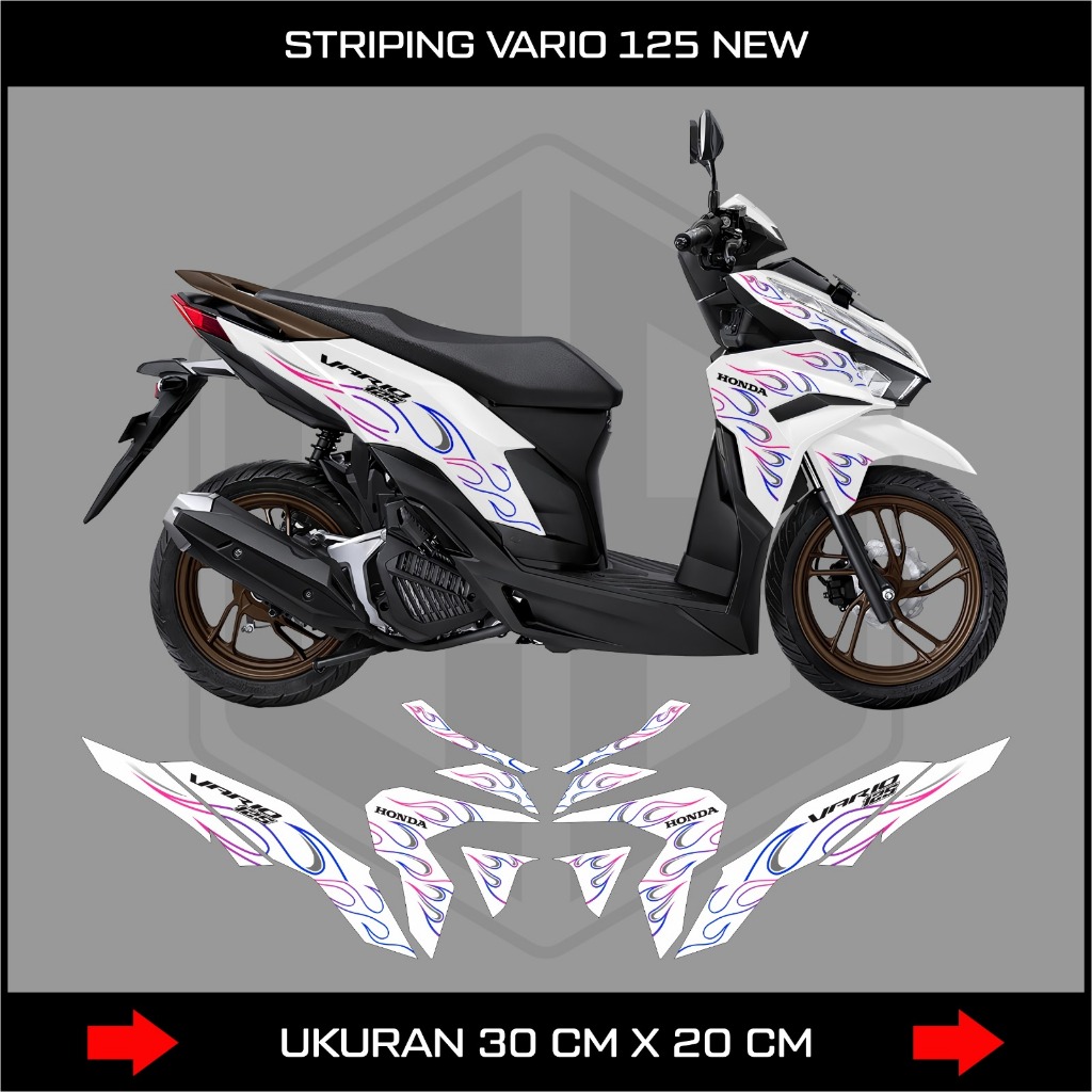Striping STICKER HONDA VARIO 125 LED NEW Generation 2 2022 2023 API ...