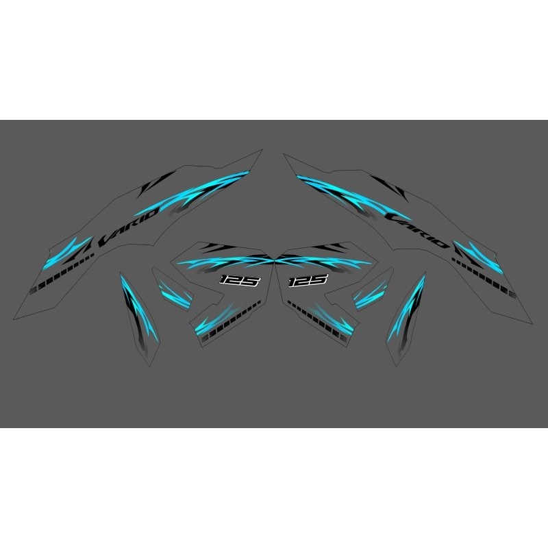 Striping sticker Transparent vario new gen 2 125 Latest Transparent ...