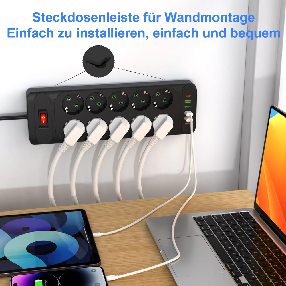 Powerport 2500W Power Strip Power Socket Socket USB Socket Multipurpose ...