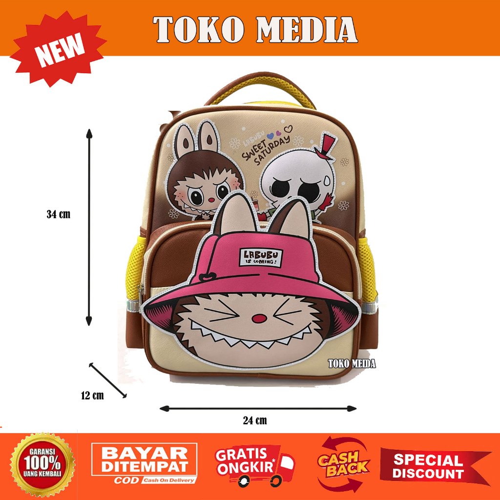 Labubu Cartoon Character School Backpack, Kindergarten size TM7811 ...
