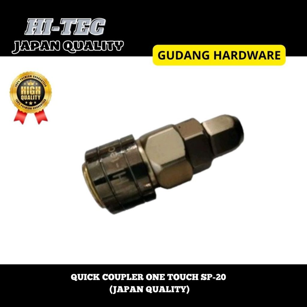 Hi-tec quick coupler type one touch black nickel Japan quality (1 year ...