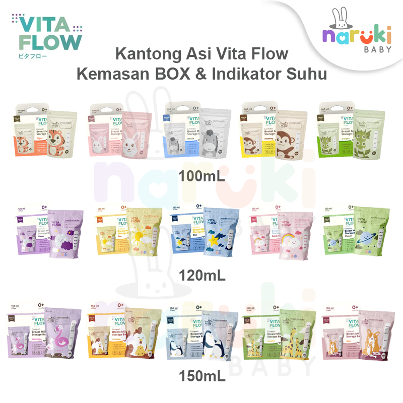 Vitaflow Breastmilk Storage Breastmilk Bags 100mL 120mL 150mL Vita Flow ...