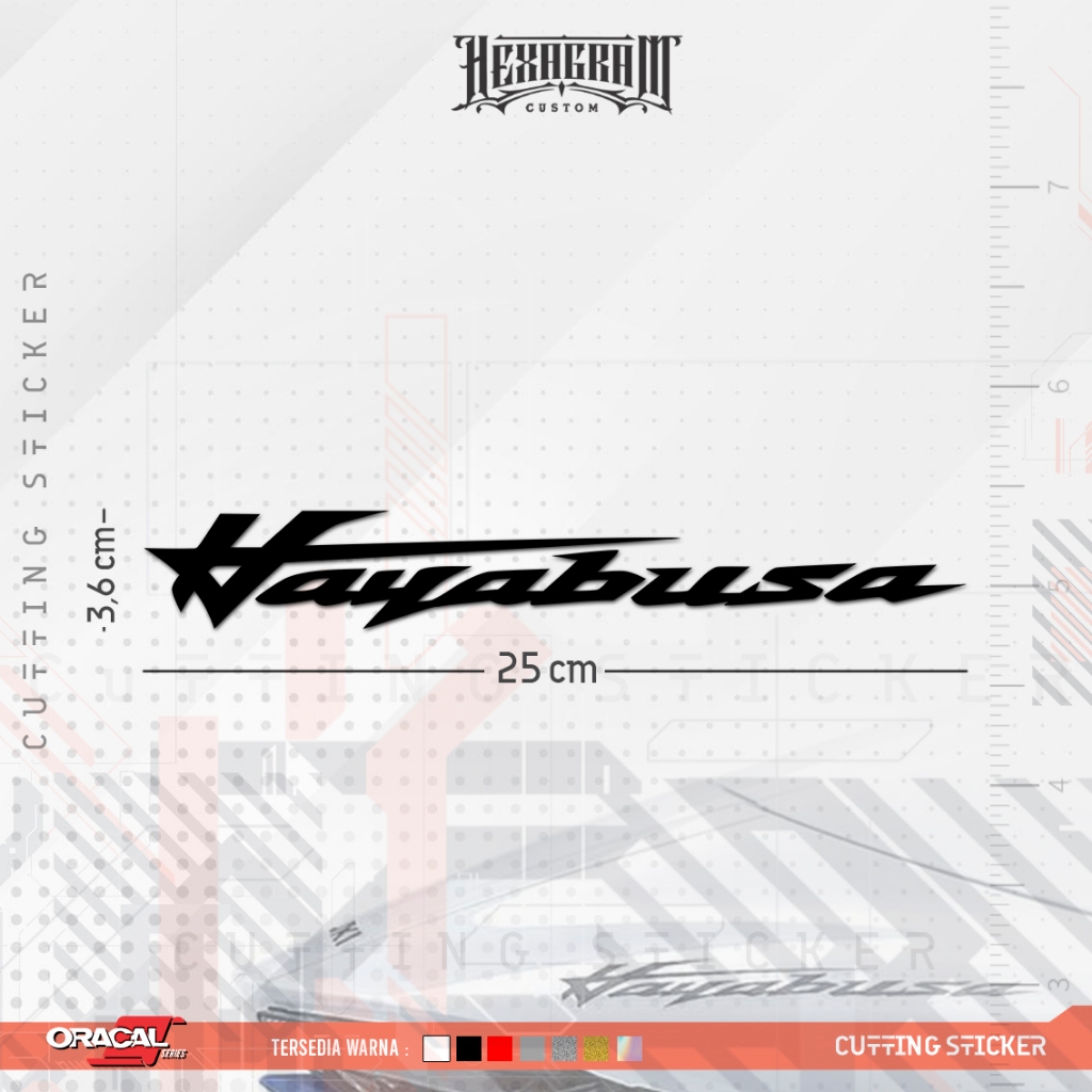 Cutting Sticker Suzuki Hayabusa Text Logo | Hayabusa Logo Writing ...