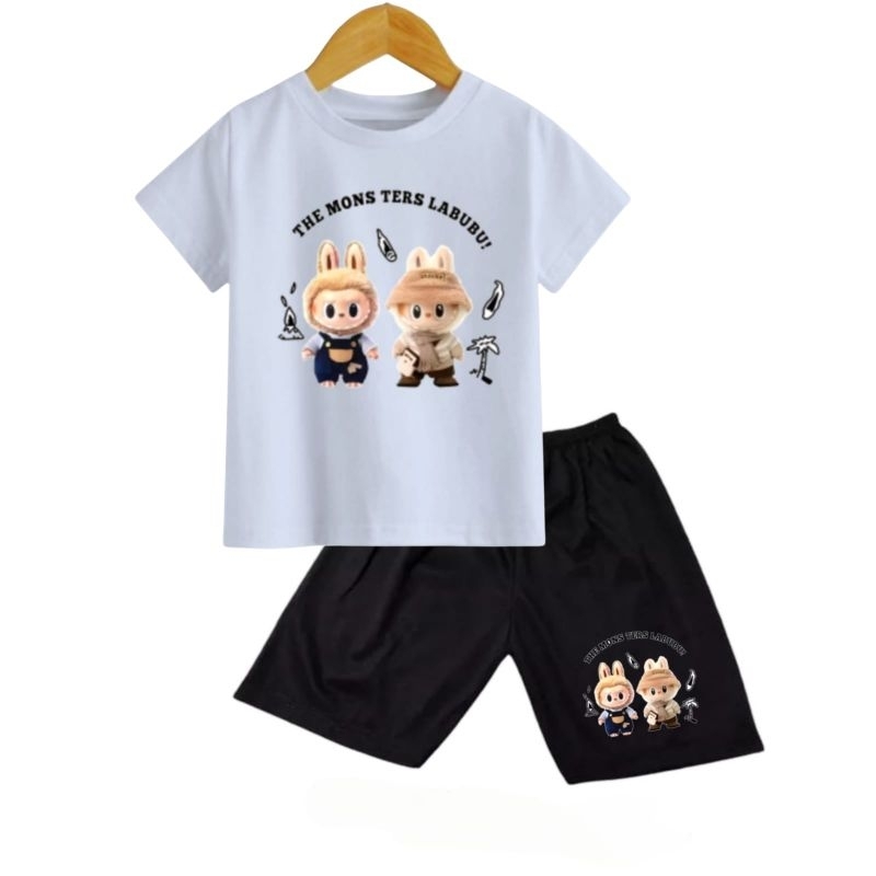 Labubu Curved Popmart T-shirt Set/Labubu Children's Suit | Shopee ...