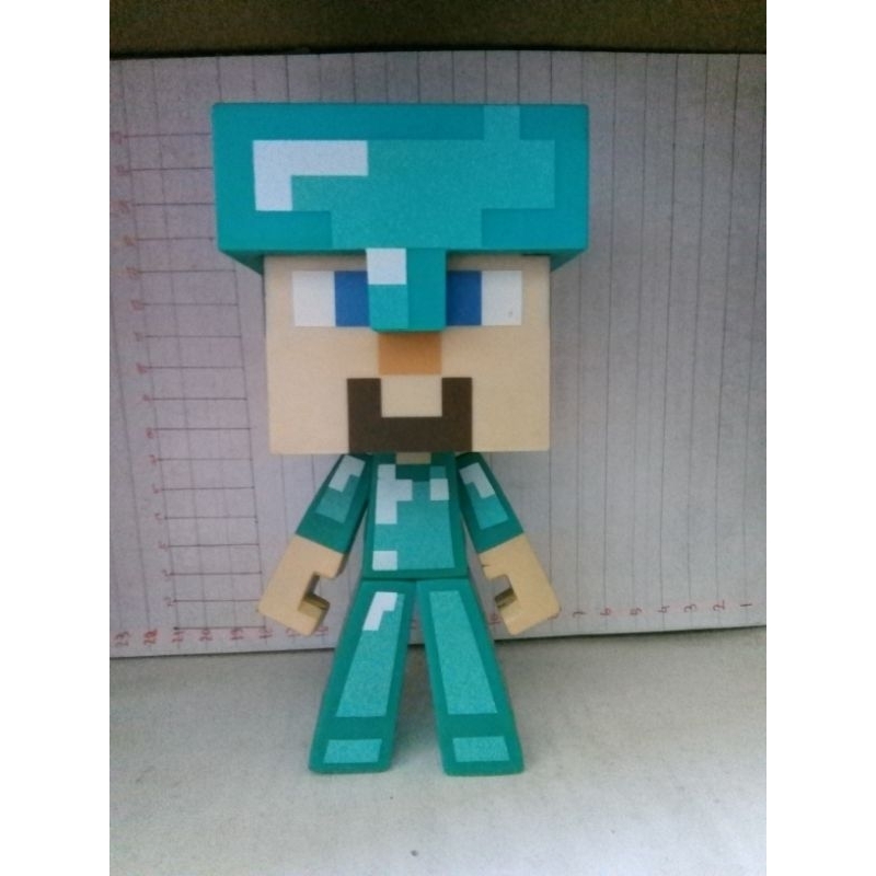 Minecraft Steve Diamond Armor Figure Original Notch 15cm Loose | Shopee ...