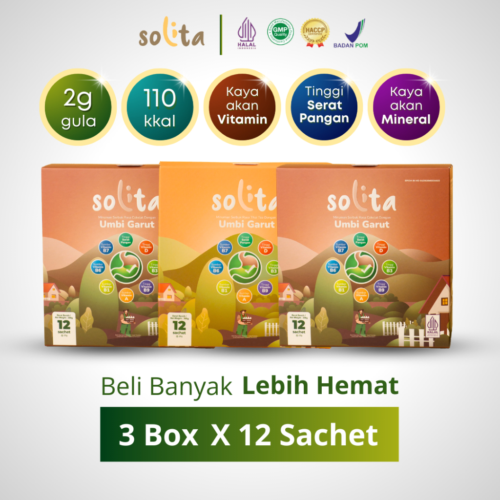SOLITA PACKAGE OF 3 BOXES CONTAINS 12 Arrowroot tuber powder drinks are ...