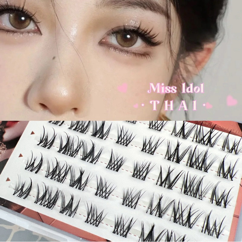 MATA Miss Idol Pre Bond THAI Eyelash No Glue Glue Glueless Cluster DIY ...