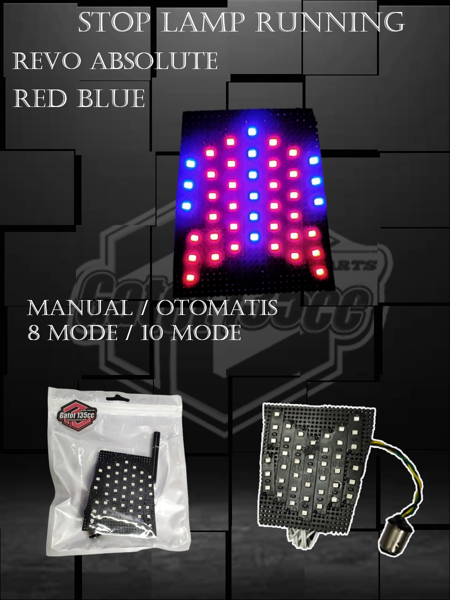 Revo Absolute LED running stop lamp with RED BLUE motif 8 modes or 10 ...