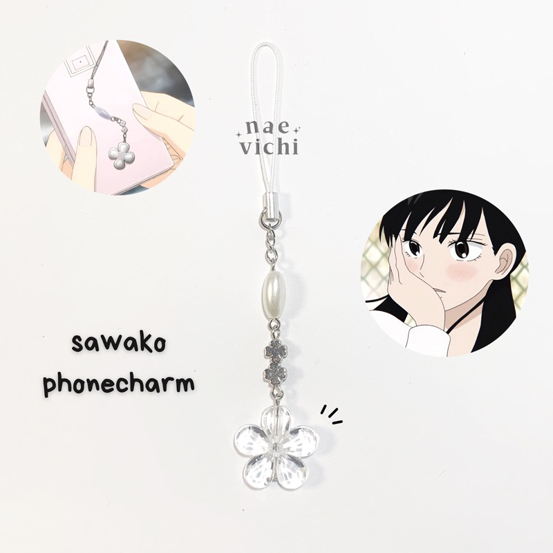Sawako kimi ni todoke inspired phone charm | Bead keychain | Phone ...