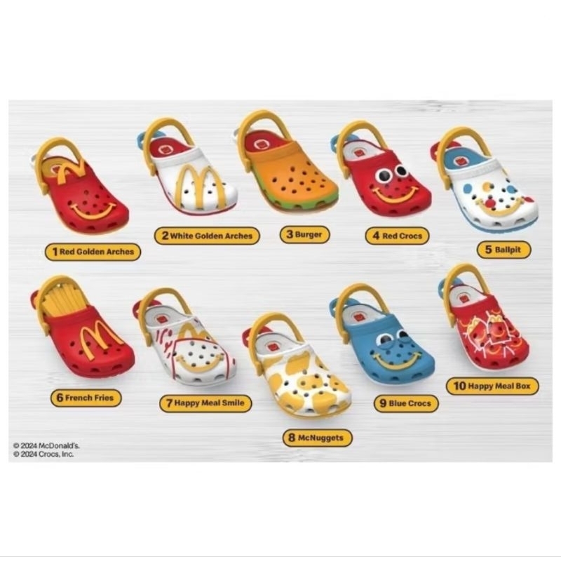 Crocs McDonalds Ready French Fries McNuggets Blue Crocs 6 8 9 Happy ...