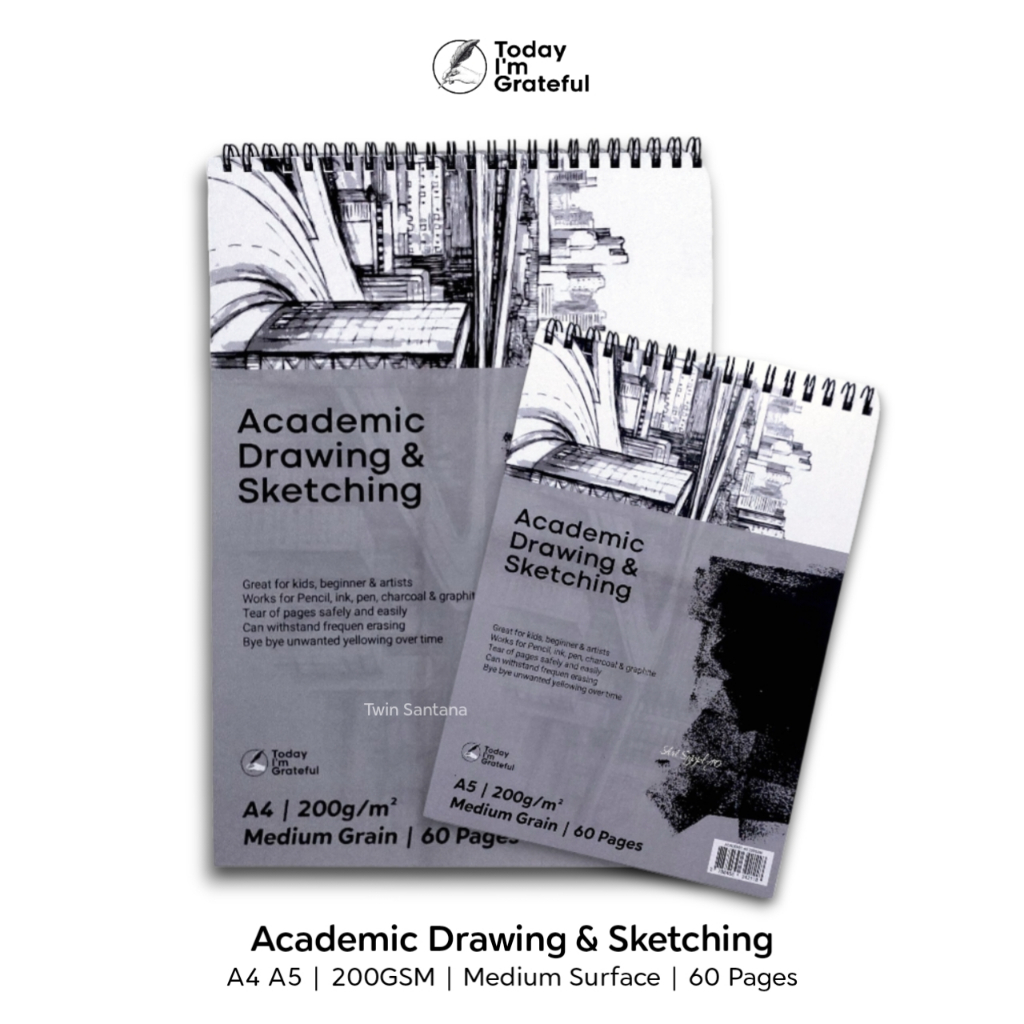 Sketchbook Academy Drawing & Sketching Grateful 200gsm A5 A4 | Shopee ...