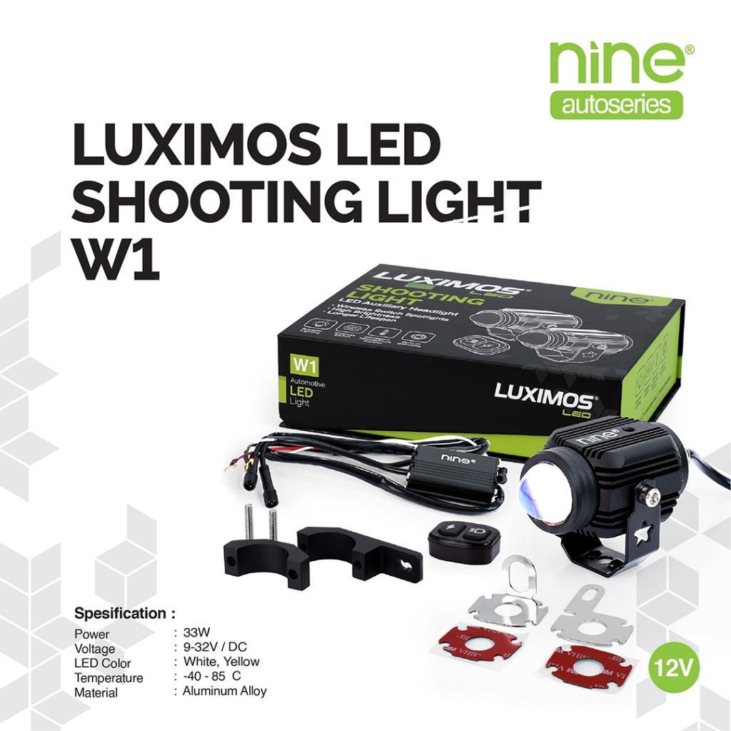 LUXIMOS 33W Led Mini Shooting Light Wireless Switch Car Motorcycle W1 ...