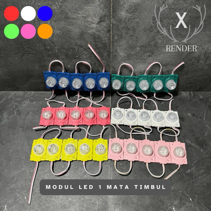 MATA Led MODULE LIGHT 1 EYE ROUND embossed 12 VOLT- 24 VOLT WATERPROOF ...