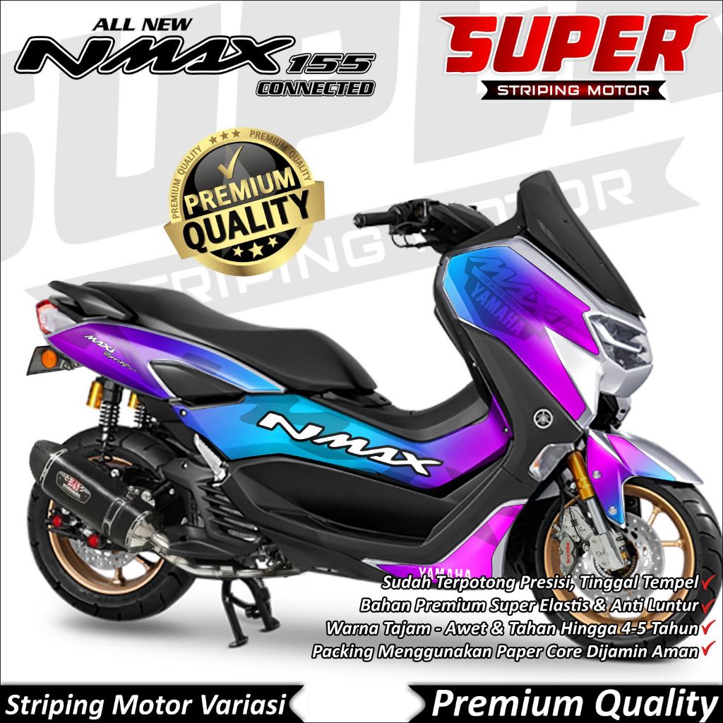 Nmax Sticker New 2020-2022 Anti-Fade Cool Striping Nmax New 2020-2022 ...