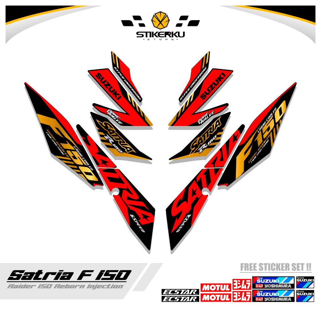 SATRIA INJECTION STICKER / MTF 11 / SATRIA F 150 NEW STRIPING ...