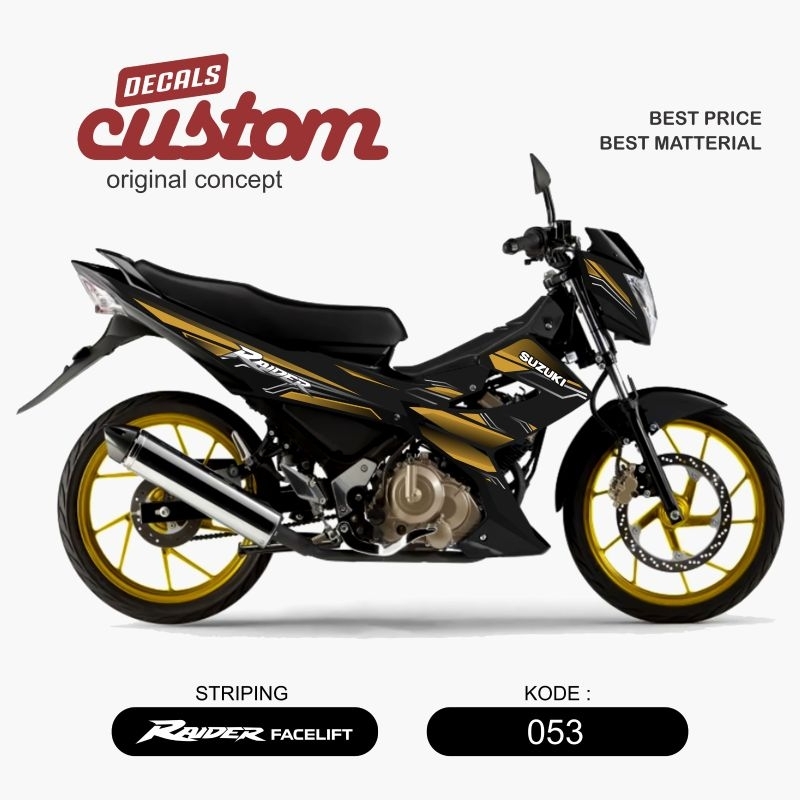 Satria Fu facelift striping sticker, Suzuki Satria variation, code 022 ...