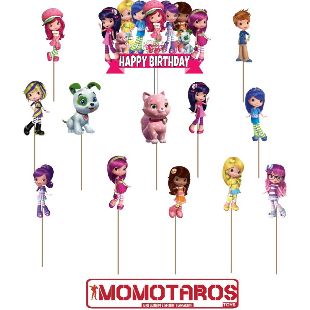 Animated Strawberry Shortcake cake Topper | Shopee Philippines